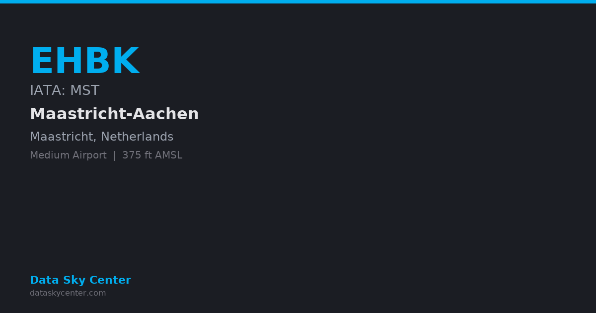 EHBK Maastricht-Aachen — NOTAMs, Frequencies, Runway Info
